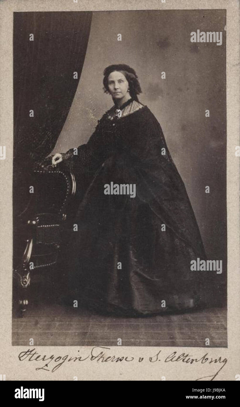 A portrait of Princess Therese of Saxony-Altenburg, a 19th-century ...