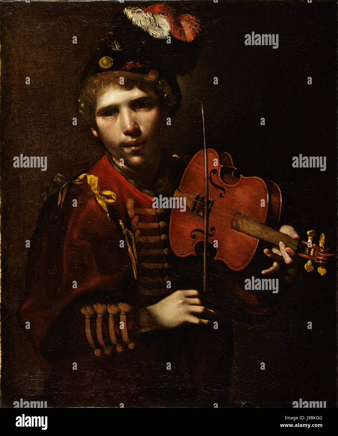 Pietro Paolini Young Man Playing a Viola Stock Photo - Alamy