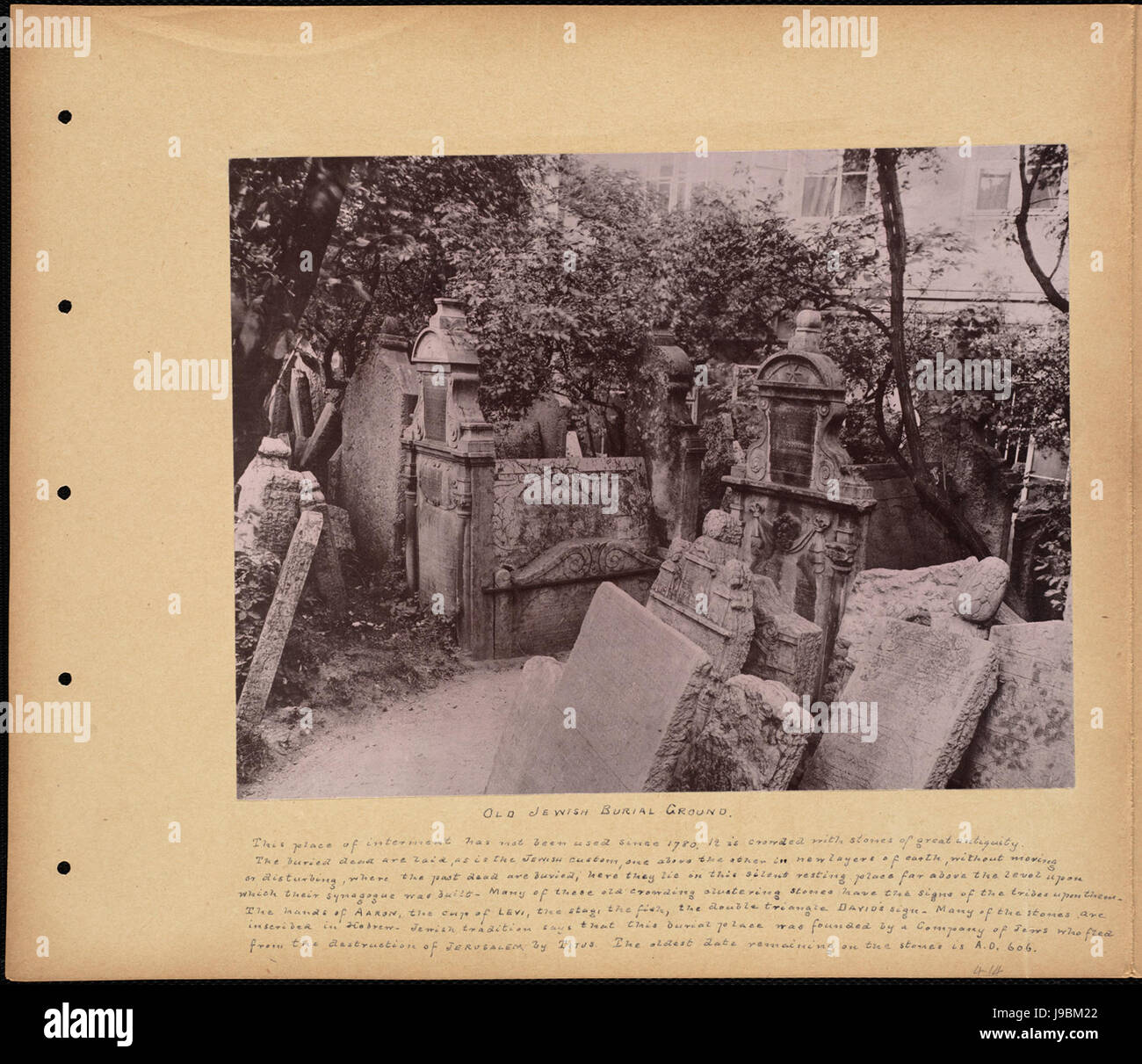 Old Jewish Burial Ground (Boston Public Library Stock Photo - Alamy