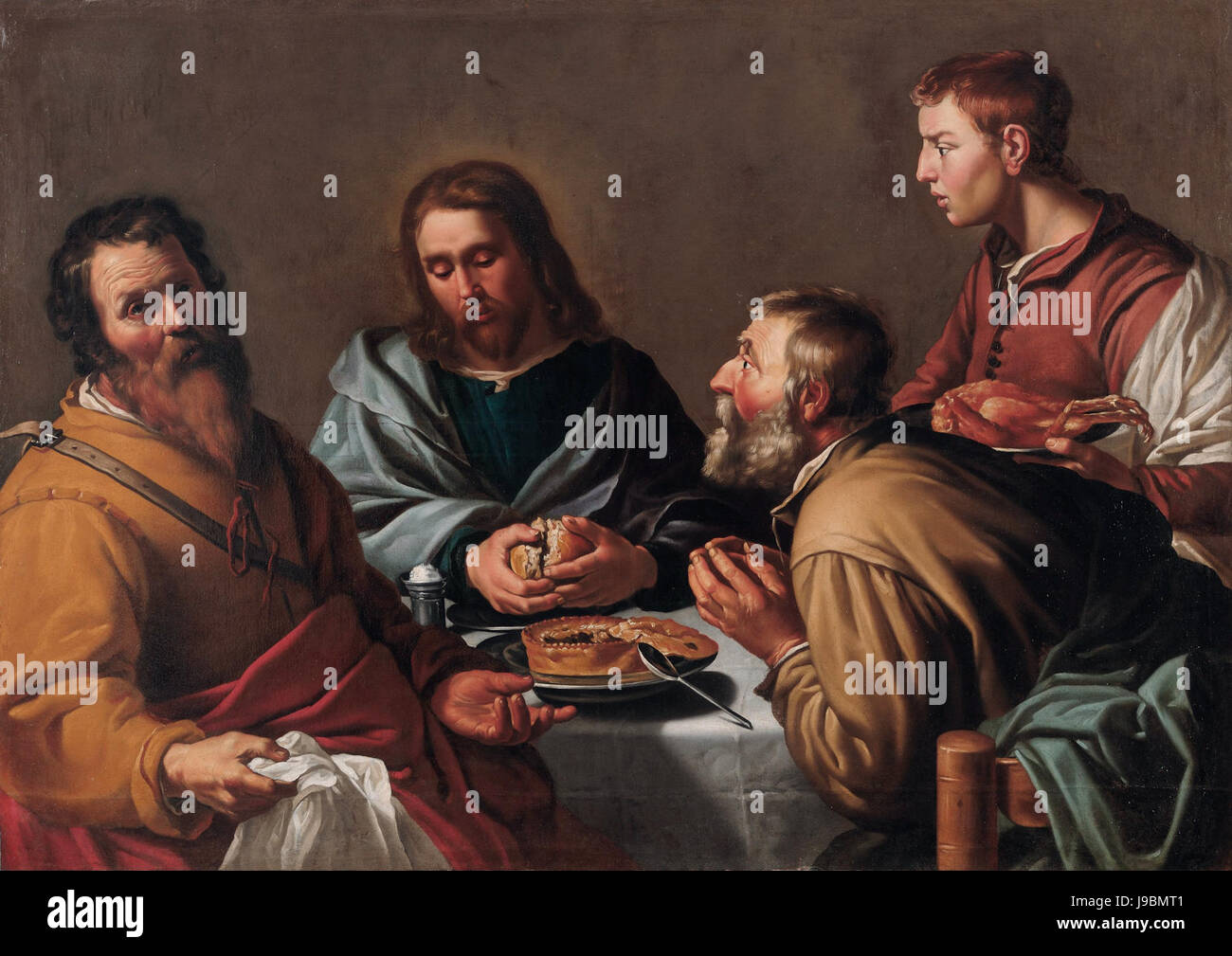 Supper at Emmaus, by workshop of Lambert Jacobsz Stock Photo - Alamy
