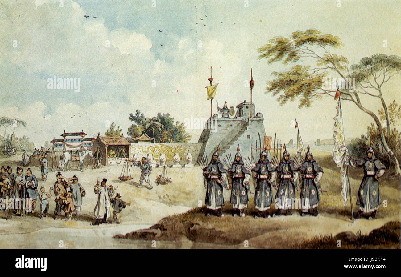 William Alexander Chinese Military Post 1793 Stock Photo - Alamy