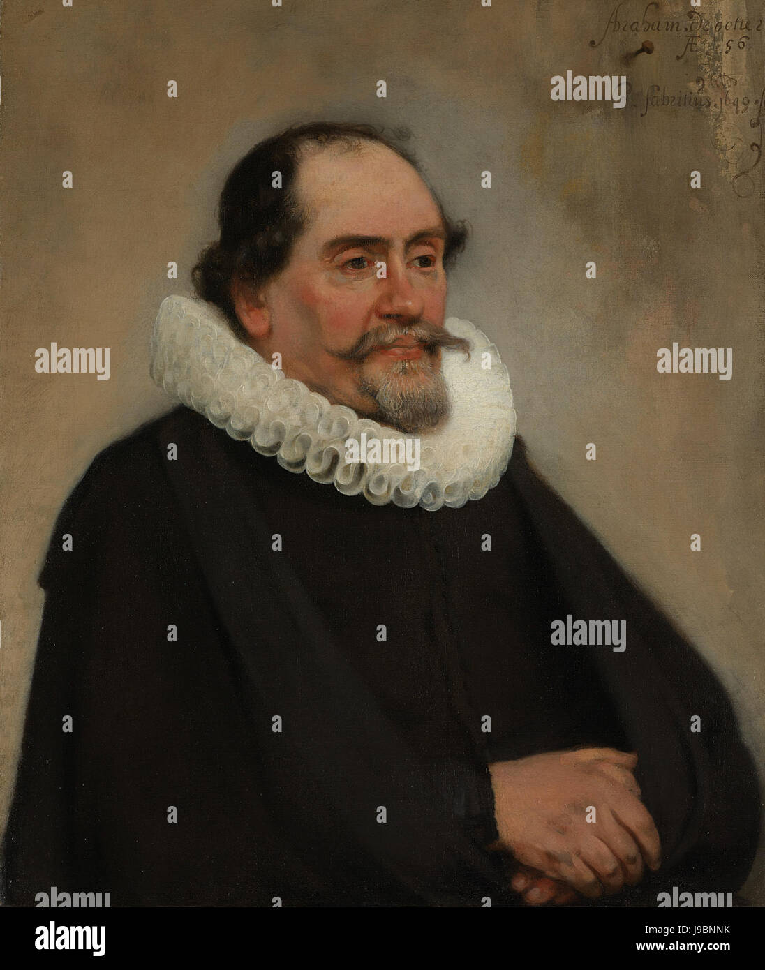 Portret van Abraham de Potter, zijdelakenkoopman in Amsterdam ...