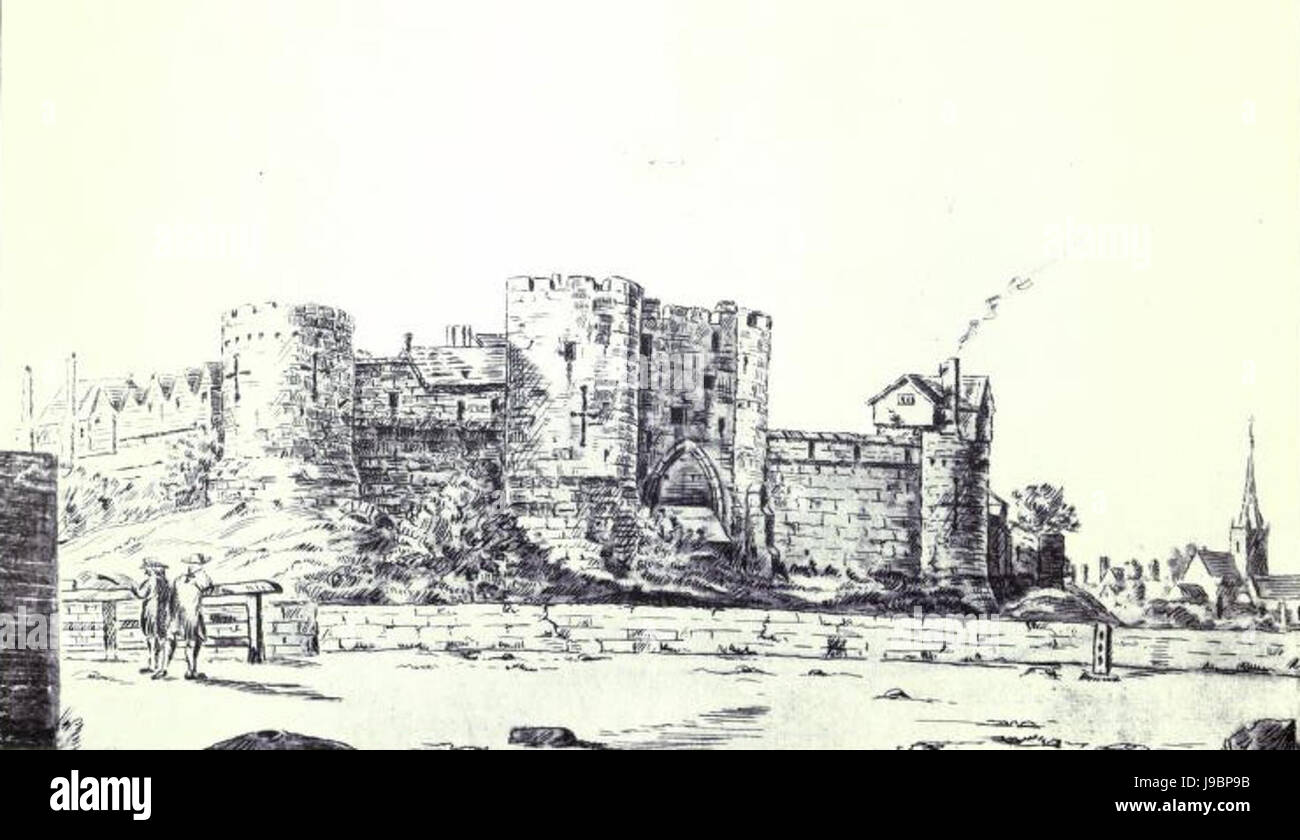 York Castle in 1699 Stock Photo - Alamy