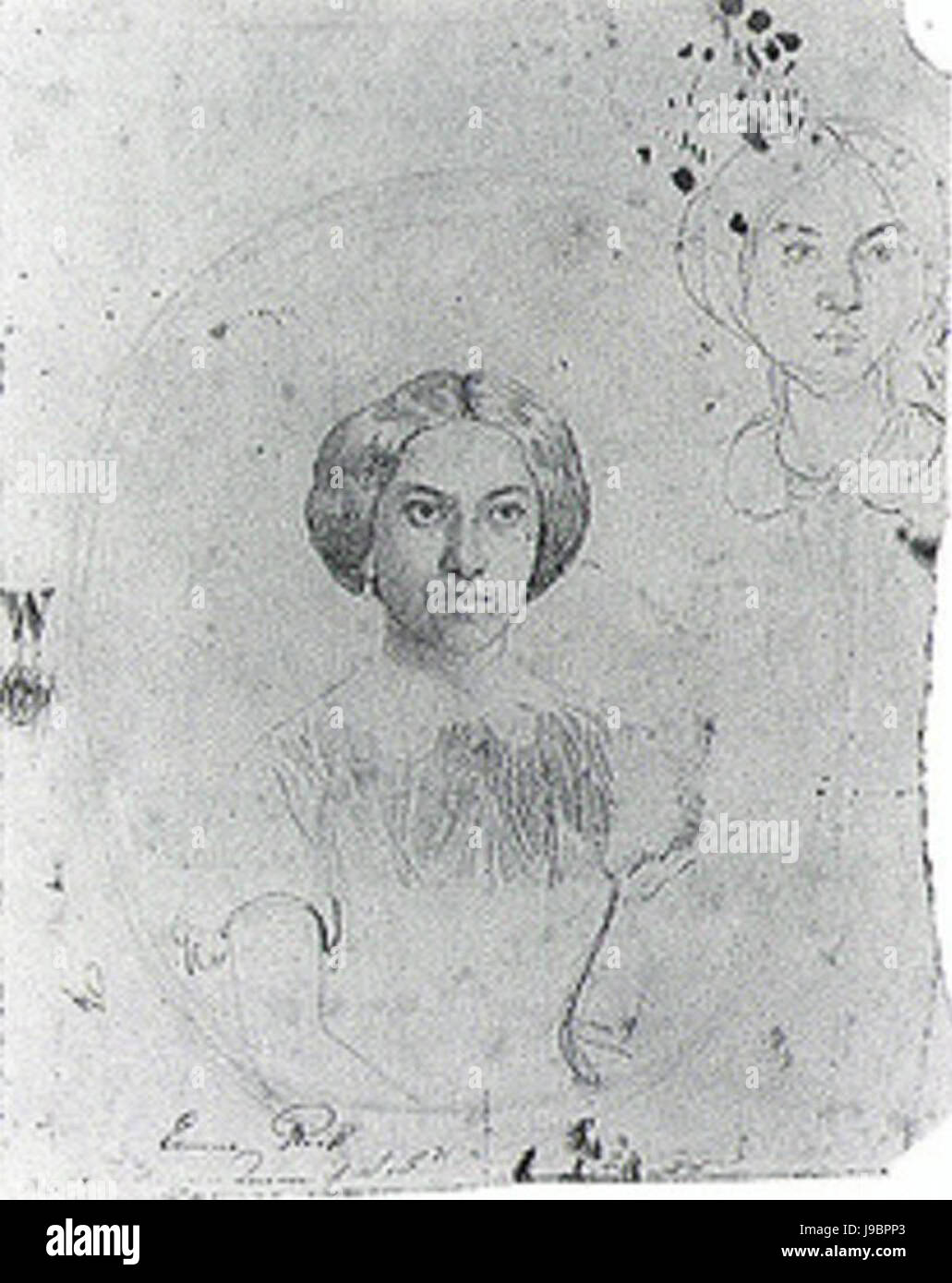 Sketch of Queen Emma Stock Photo - Alamy