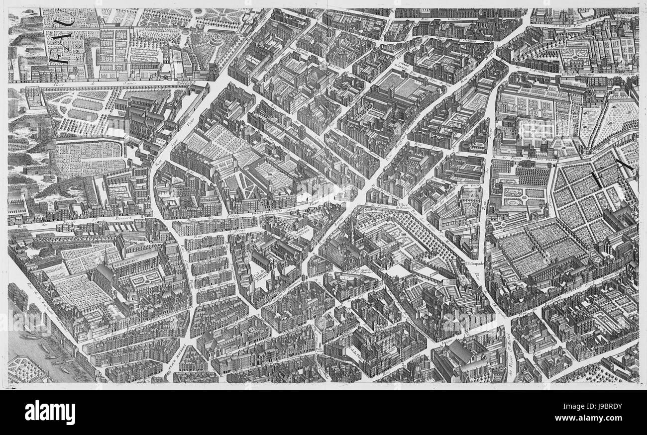 Turgot map Paris KU 07 Stock Photo - Alamy