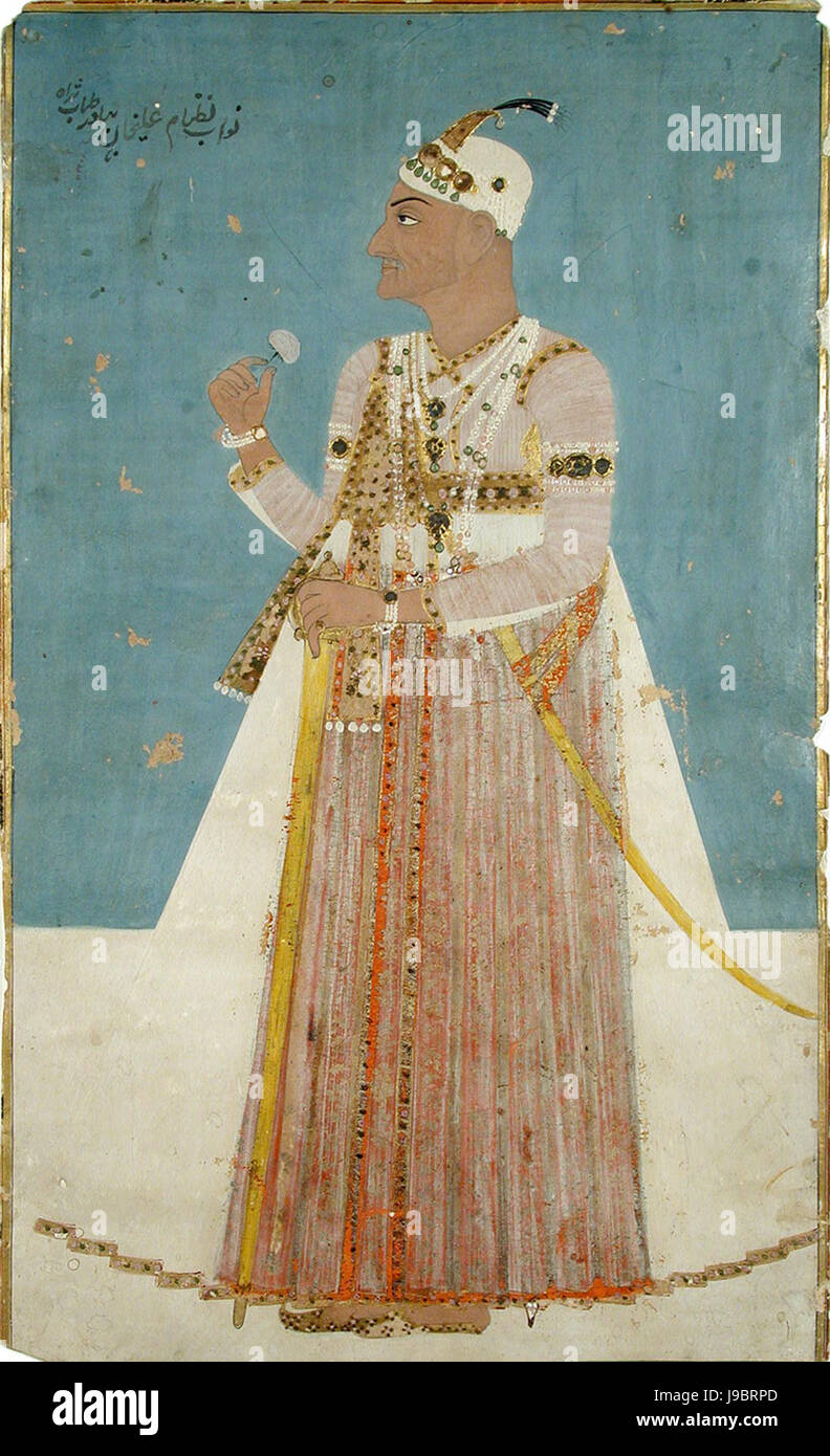 Nizam Ali Khan, Asaf Jah II, Nizam of Hyderabad Stock Photo - Alamy