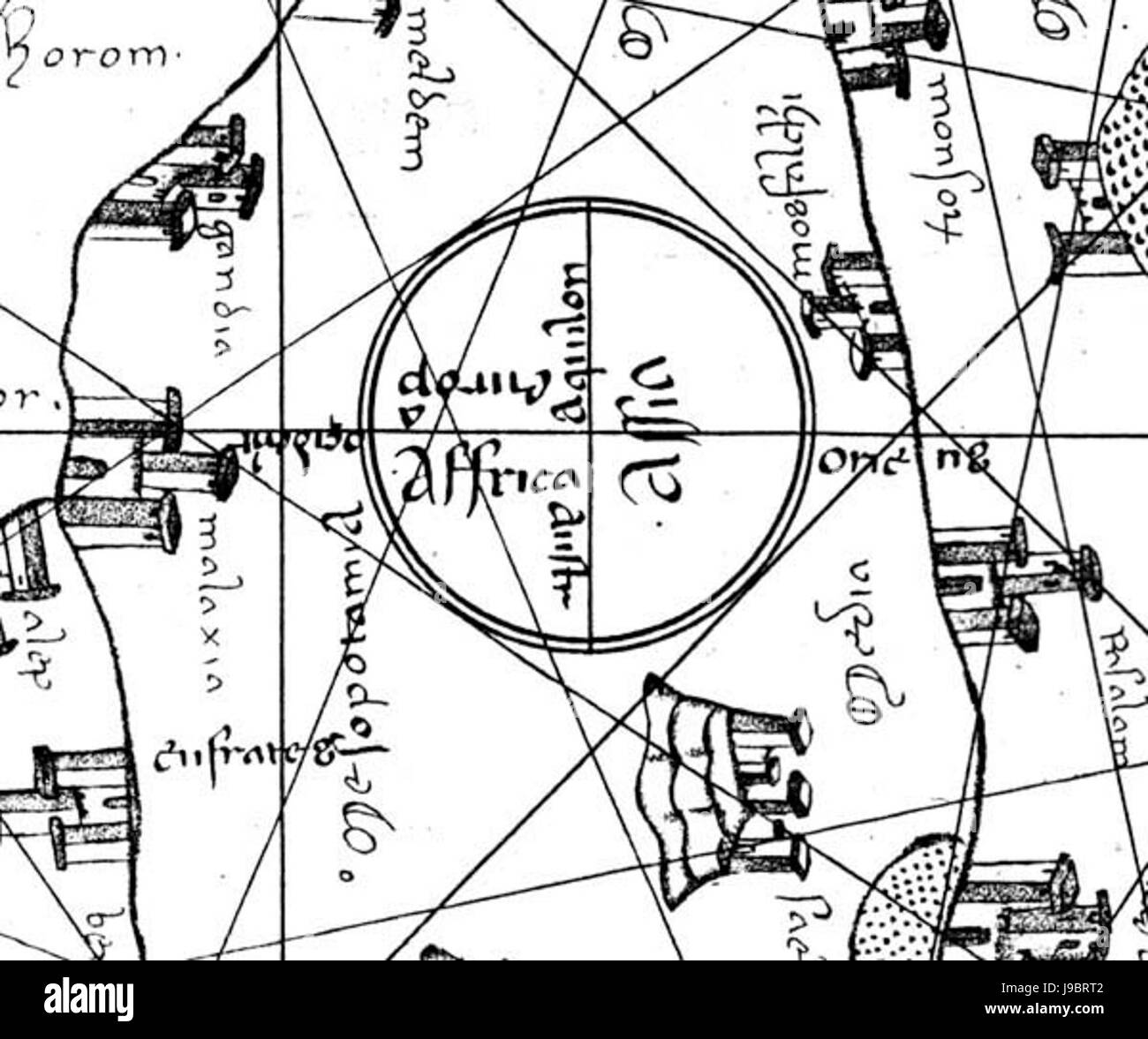Pizigani 1367 mini world map Stock Photo - Alamy
