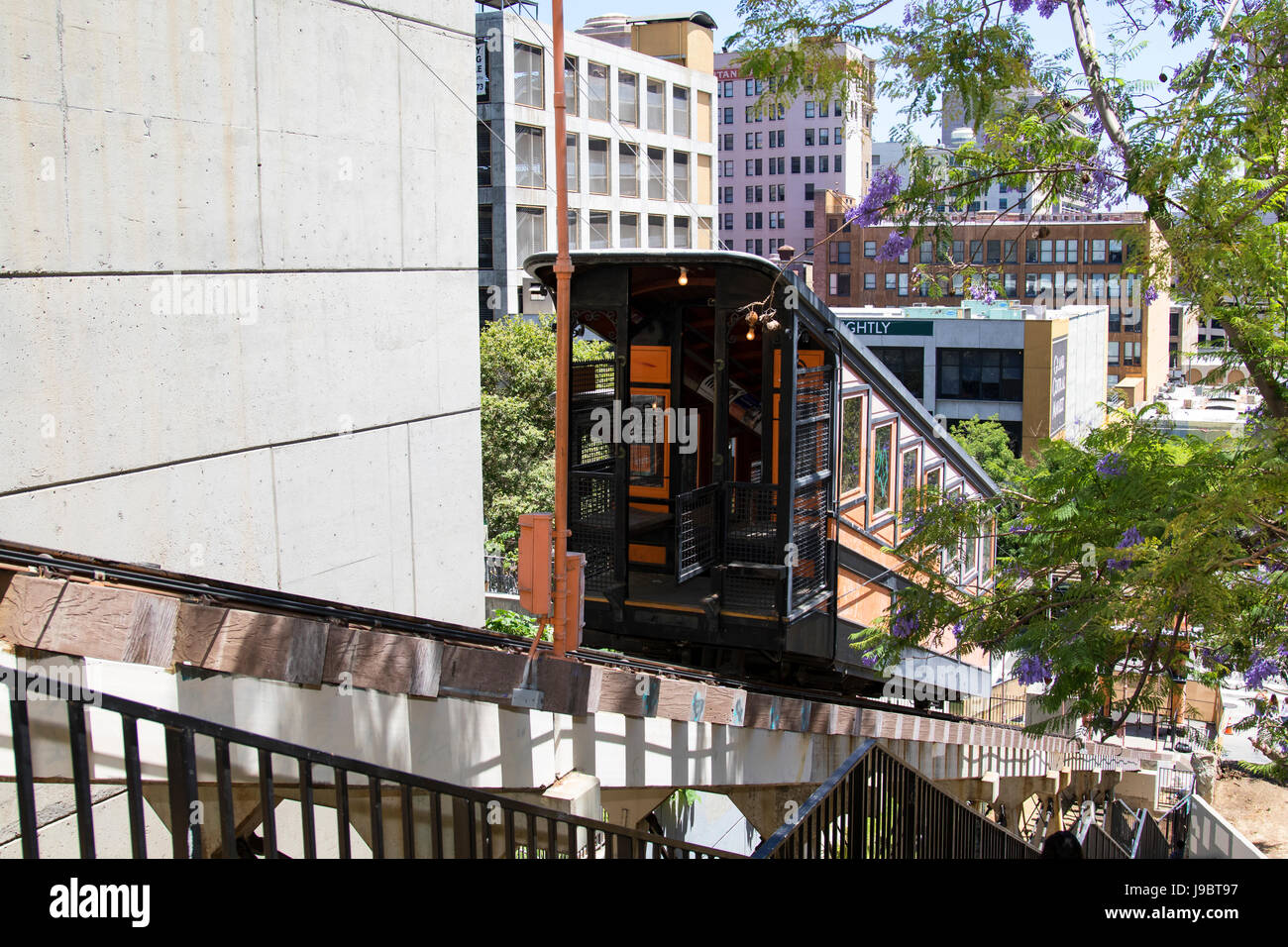 Angels flight tram hi-res stock photography and images - Alamy