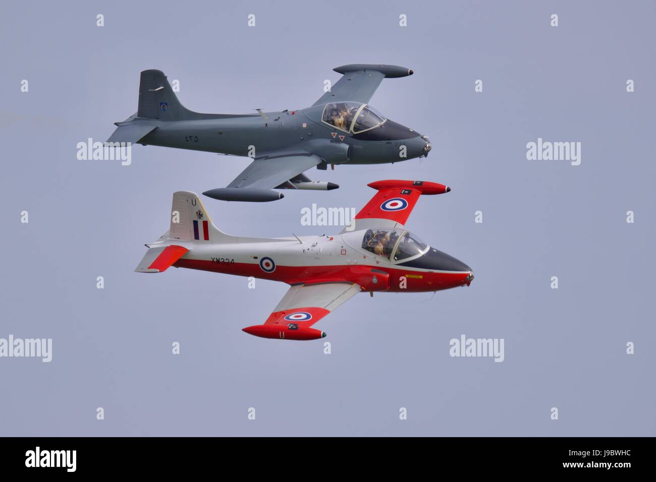 A jet Provost T5 flying in formation with a BAC 167 Strikemaster Stock ...