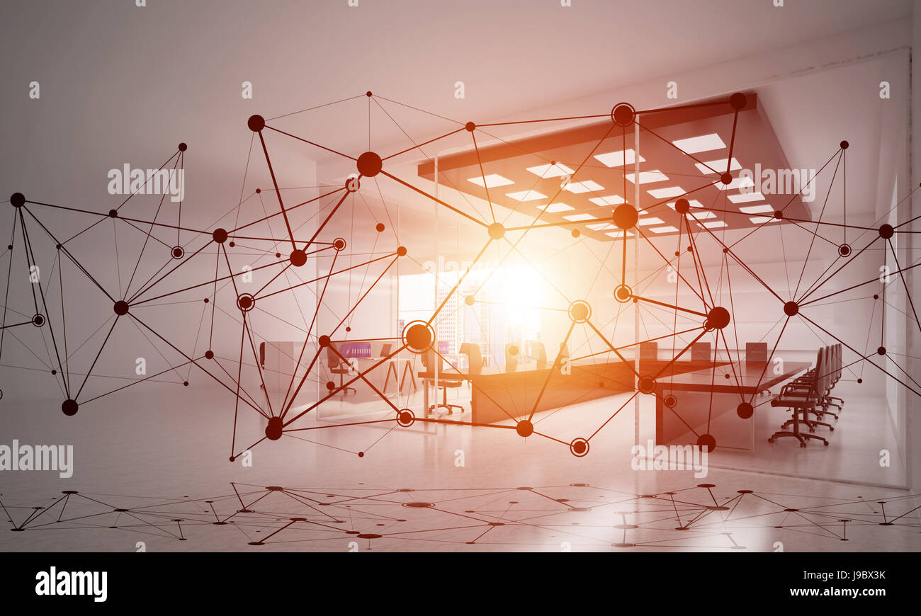 Networking and wireless connection as concept for effective modern ...