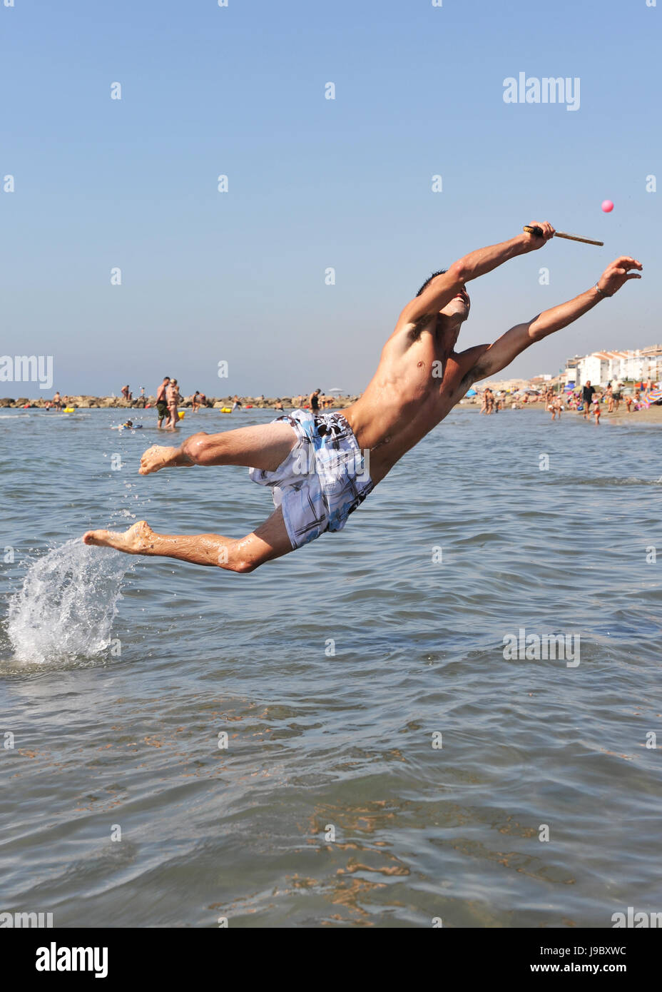 ball, beach, seaside, the beach, seashore, racket, salt water, sea ...