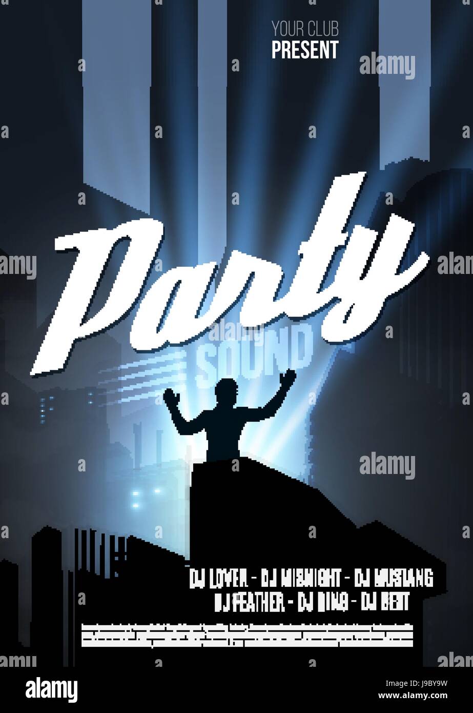 Abstract Night Party Template - Vector Illustration Stock Vector Image ...