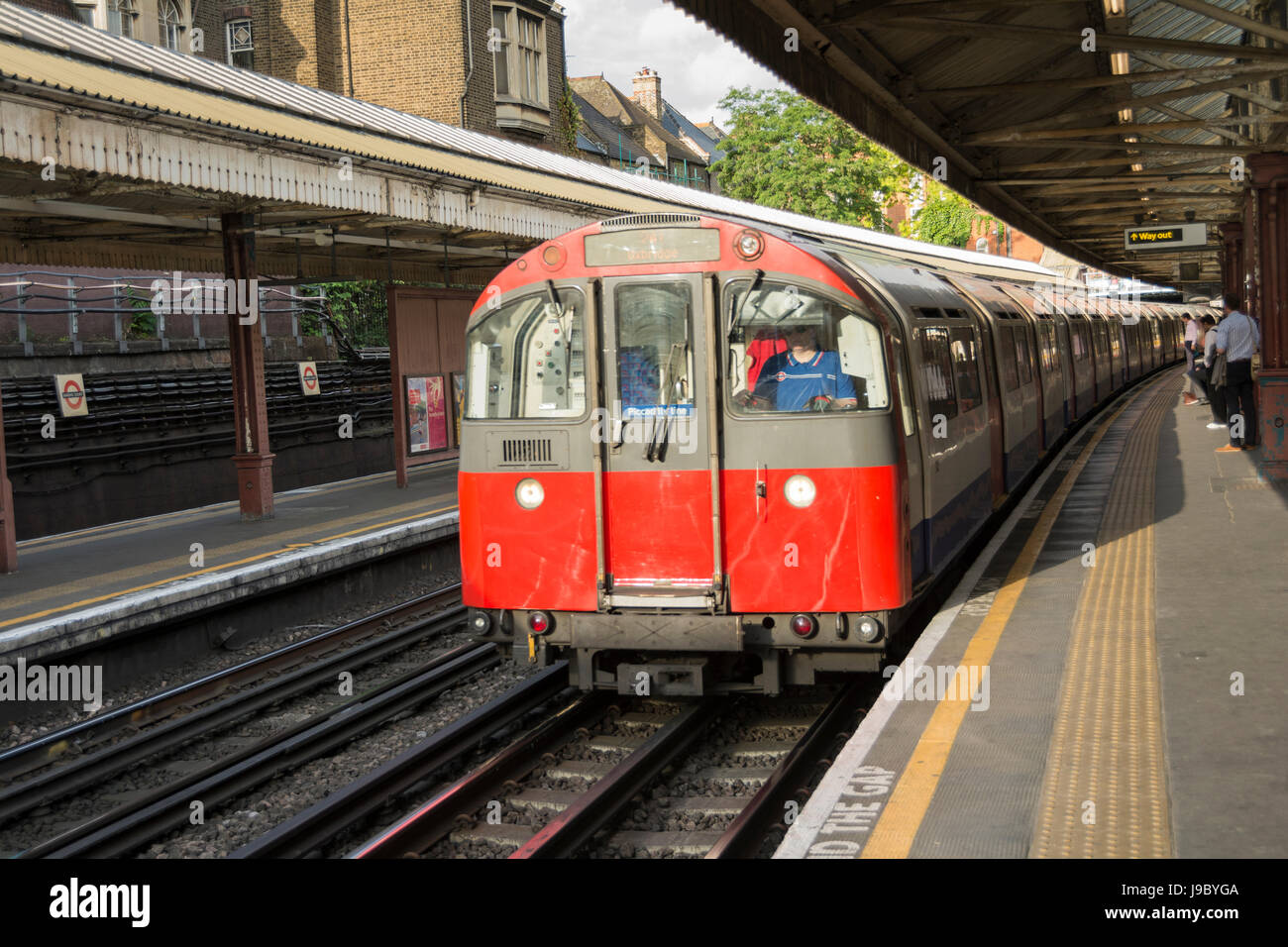 Barons Court tube station on the Piccadilly and District Line, London ...