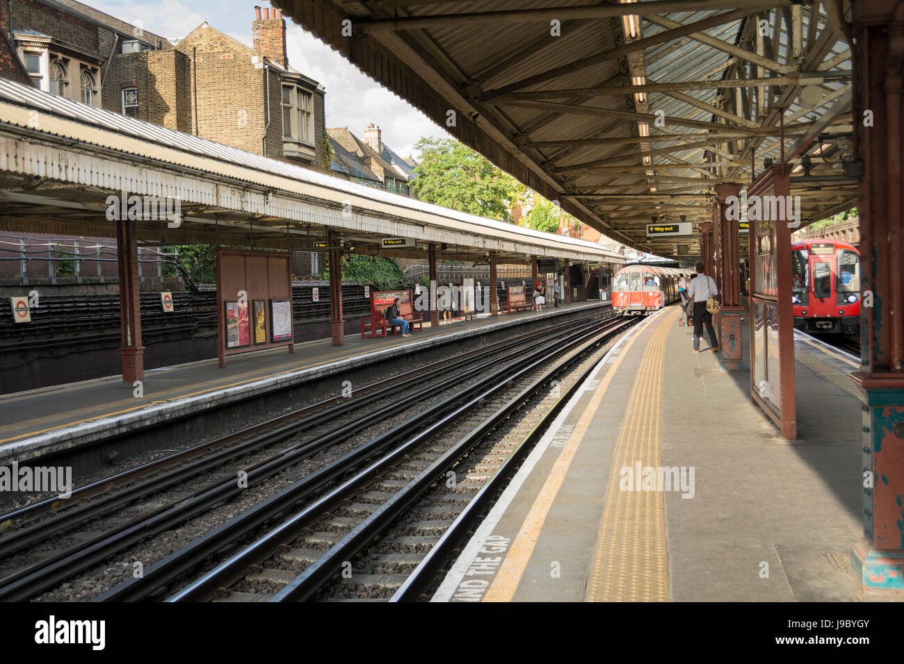 Barons Court tube station on the Piccadilly and District Line, London ...