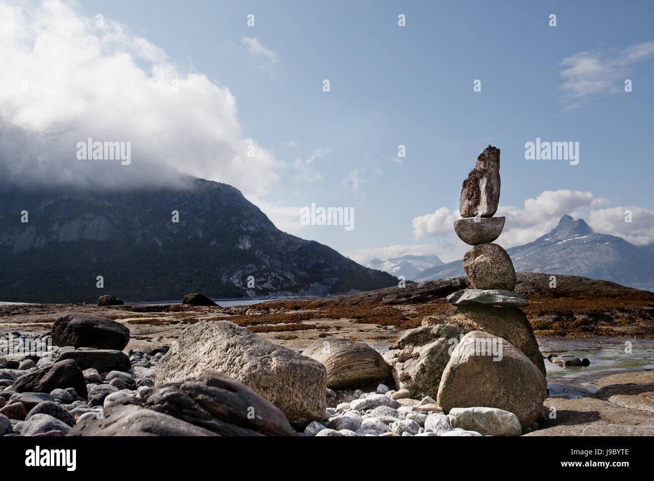 tower, arrangement, build, art, stone, sculpture, rock, norway, balance ...
