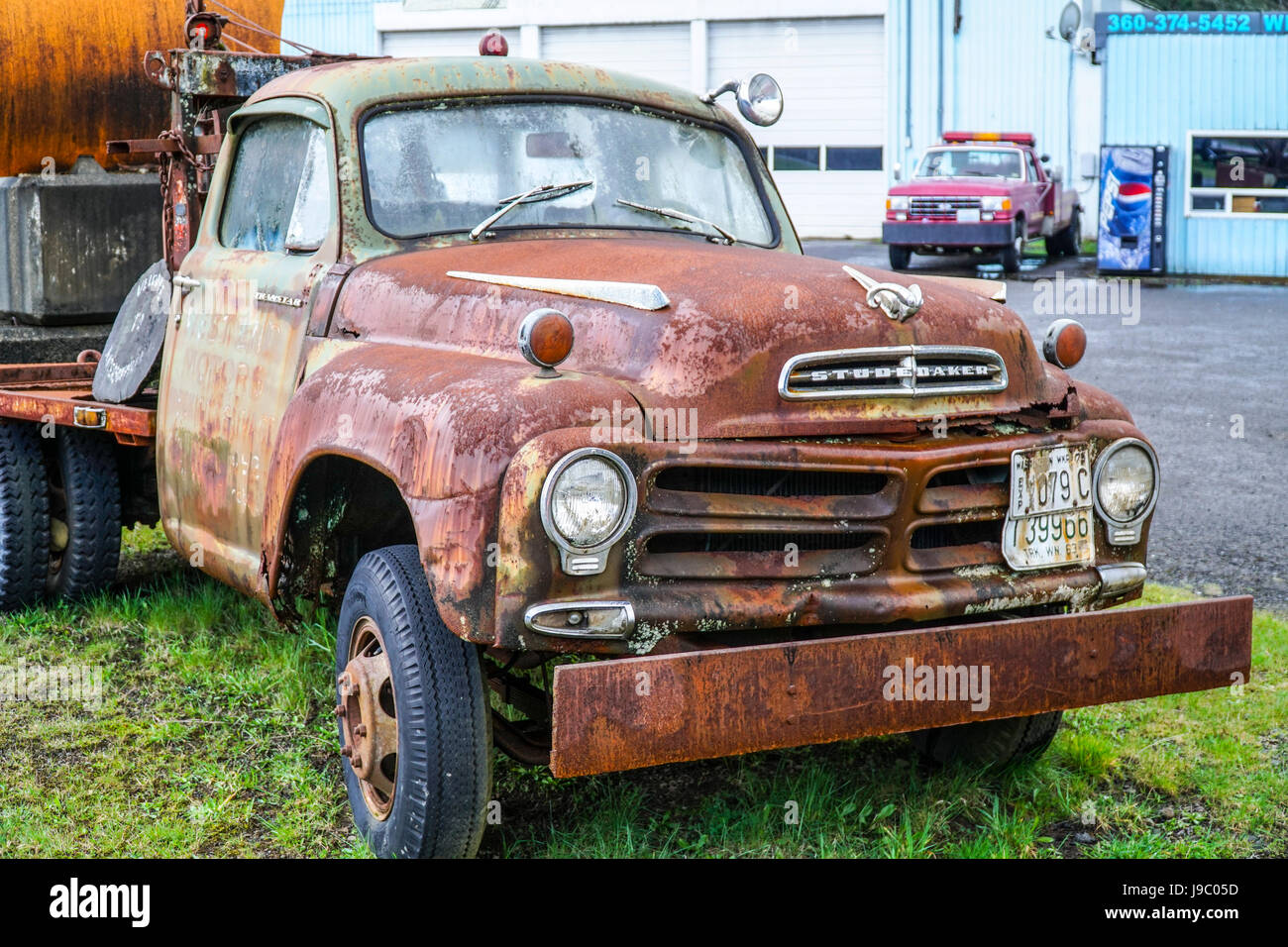 Old rusty Studebaker Car in Forks - FORKS - WASHINGTON Stock Photo - Alamy