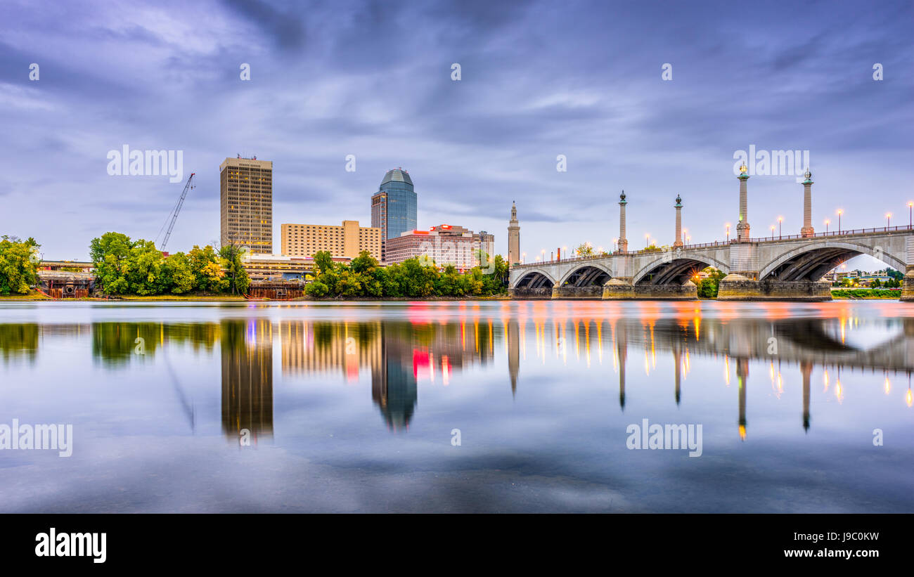 Springfield, Massachusetts, USA downtown skyline Stock Photo - Alamy