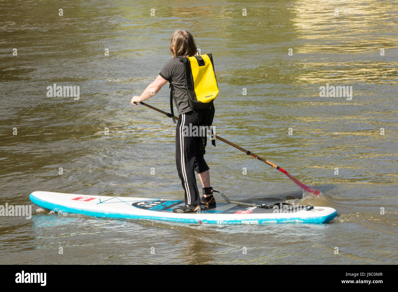 Paddle boarding on river hi-res stock photography and images - Alamy