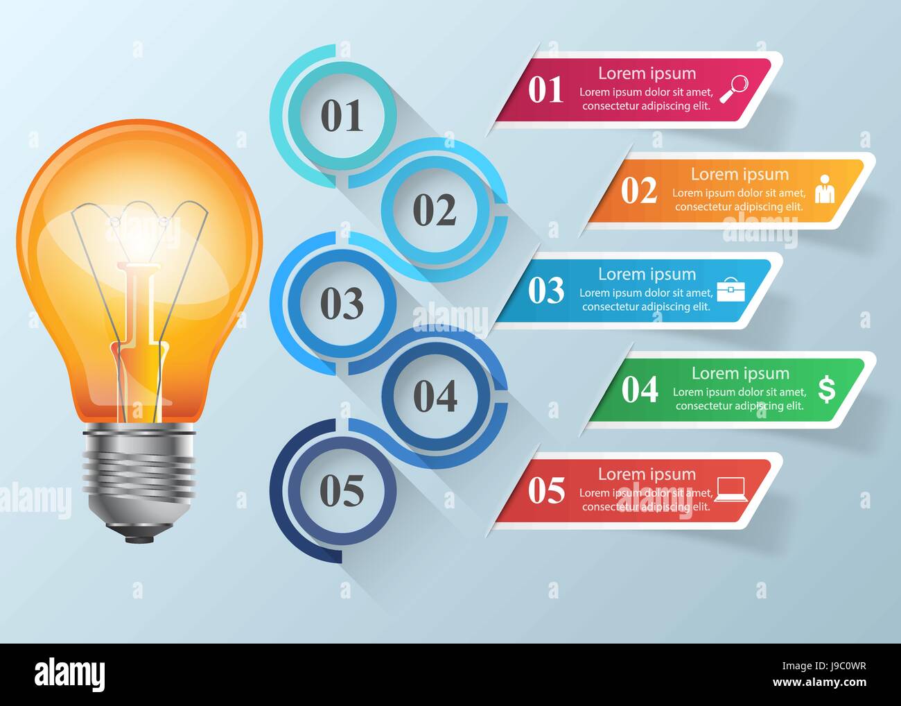 3D infographic design template and marketing icons Stock Vector Image ...