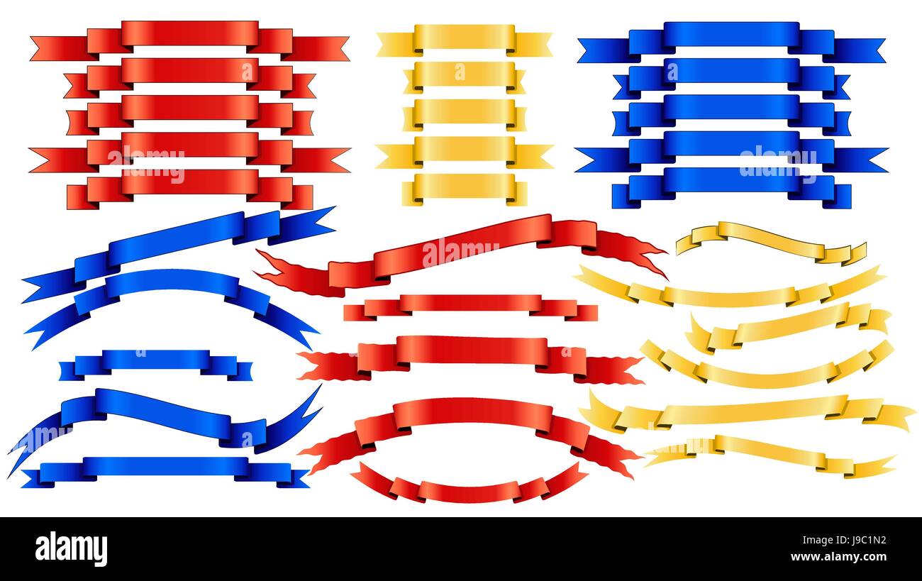 Red White And Blue Ribbon Banner