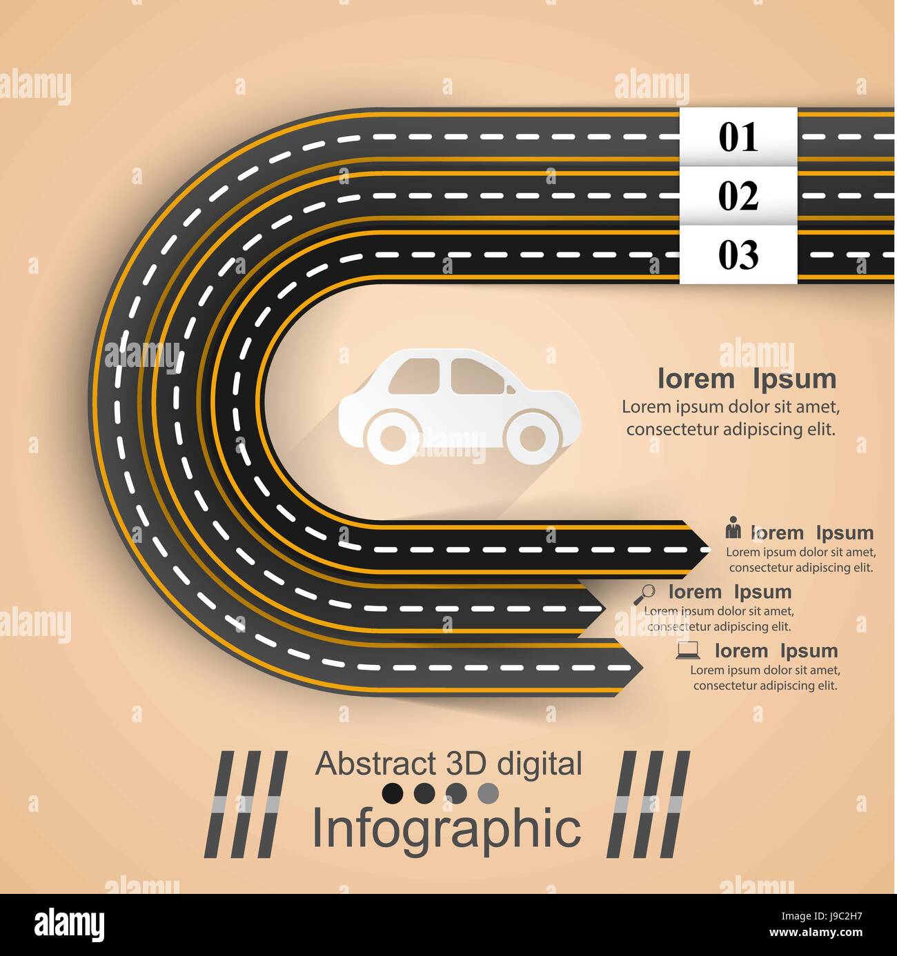 Road infographic design template and marketing icons Stock Vector Image ...