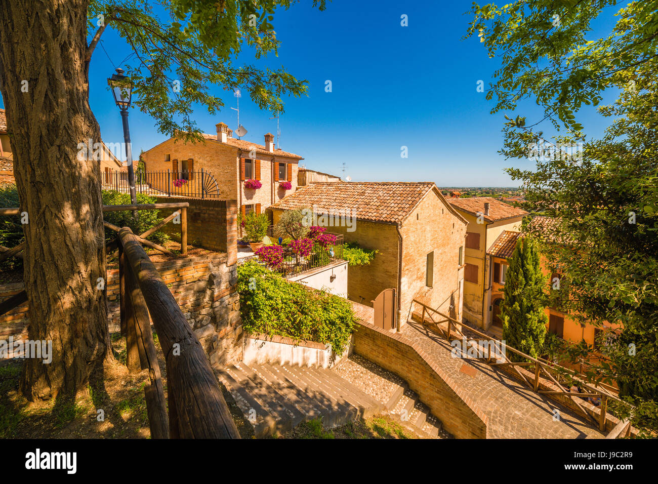 roofs and streets of Italian village Stock Photo - Alamy