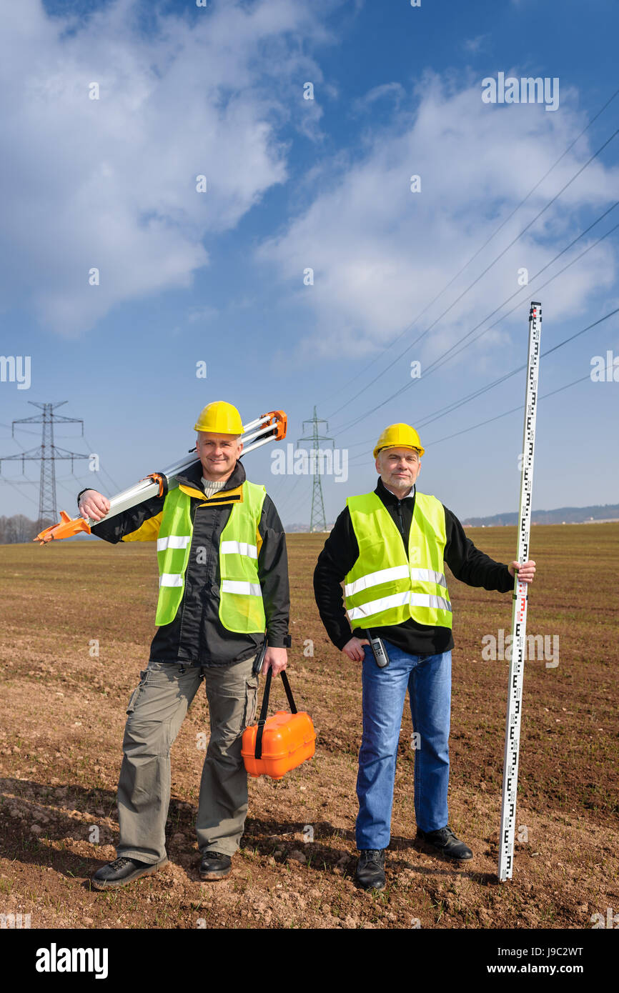 engineer, occupation, theodolite, topography, measuring, workers ...