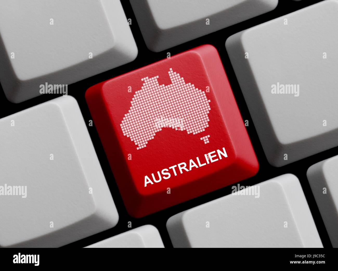 australia - outline on keyboard Stock Photo - Alamy