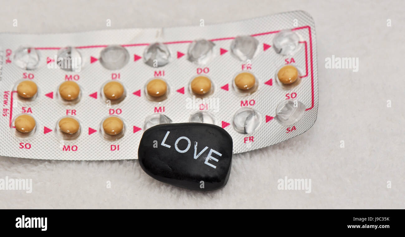 Birth control pill symbol hi-res stock photography and images - Alamy