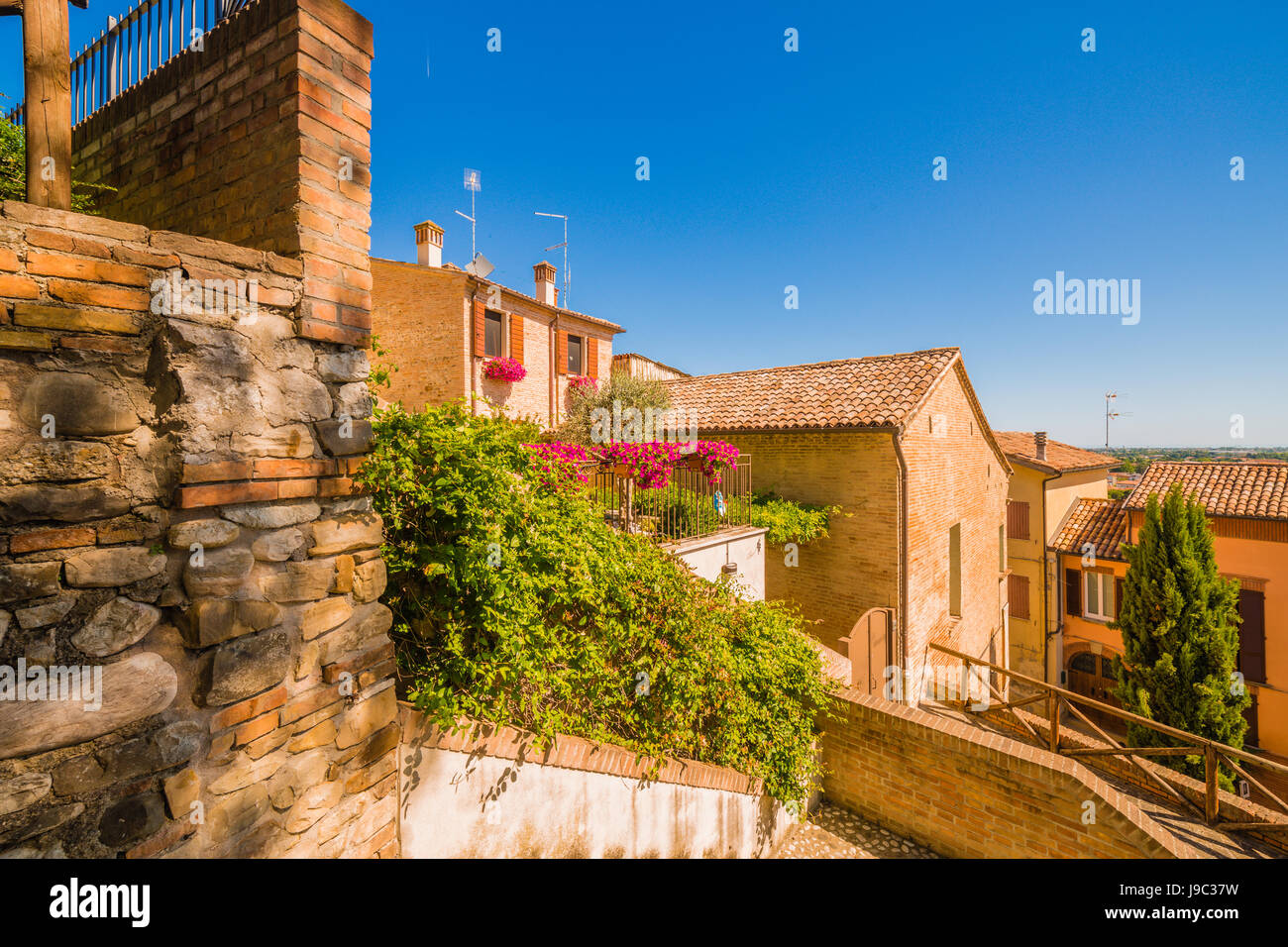 roofs and streets of Italian village Stock Photo - Alamy