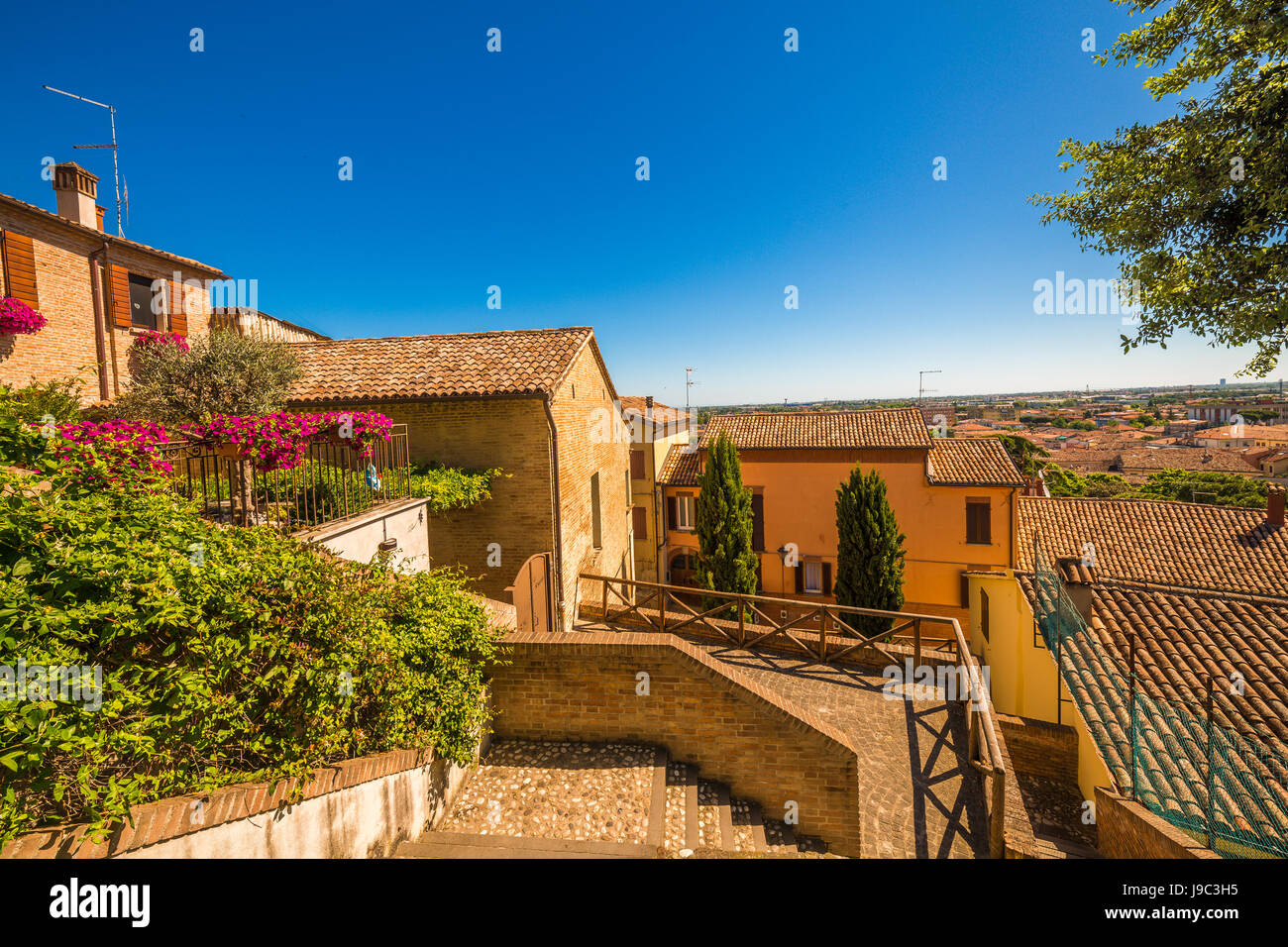 roofs and streets of Italian village Stock Photo - Alamy