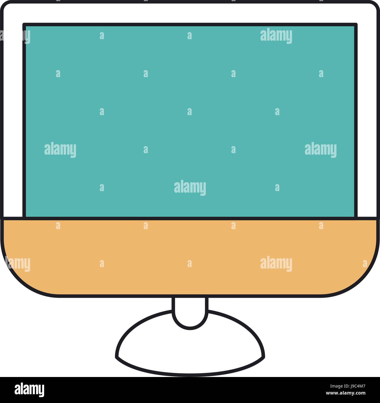 silhouette color sections of lcd monitor Stock Vector Image & Art - Alamy