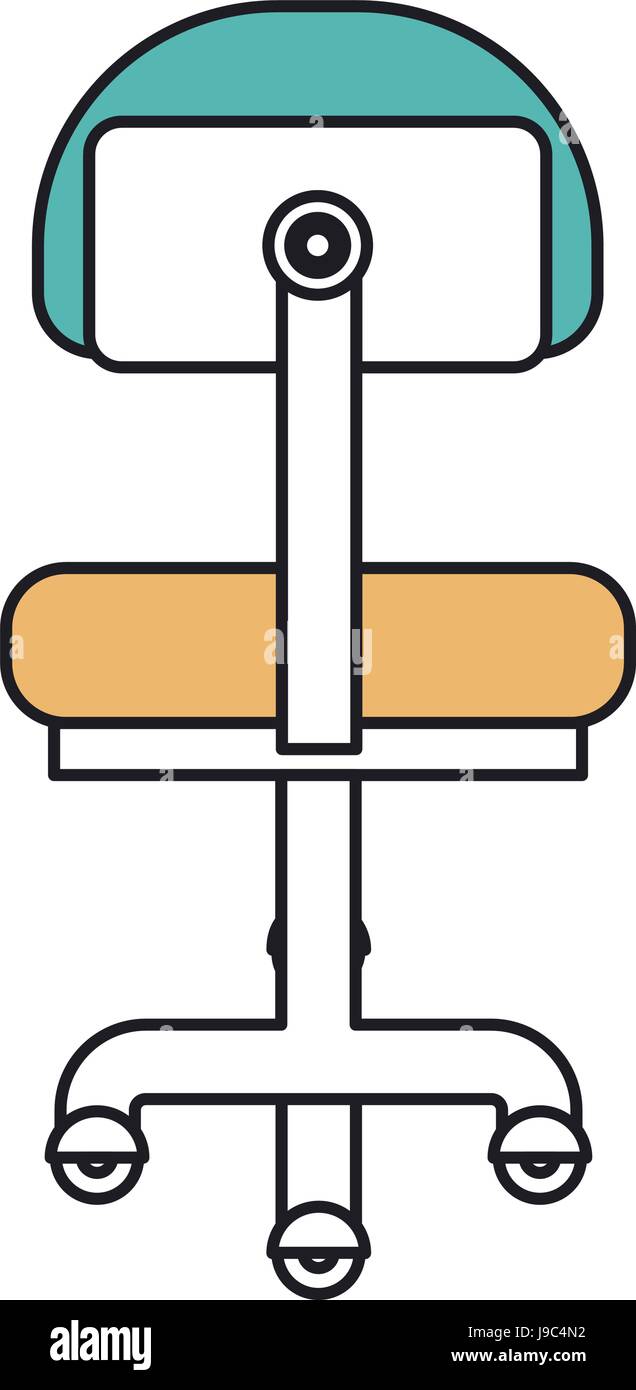 Office chair back view Stock Vector Images - Alamy