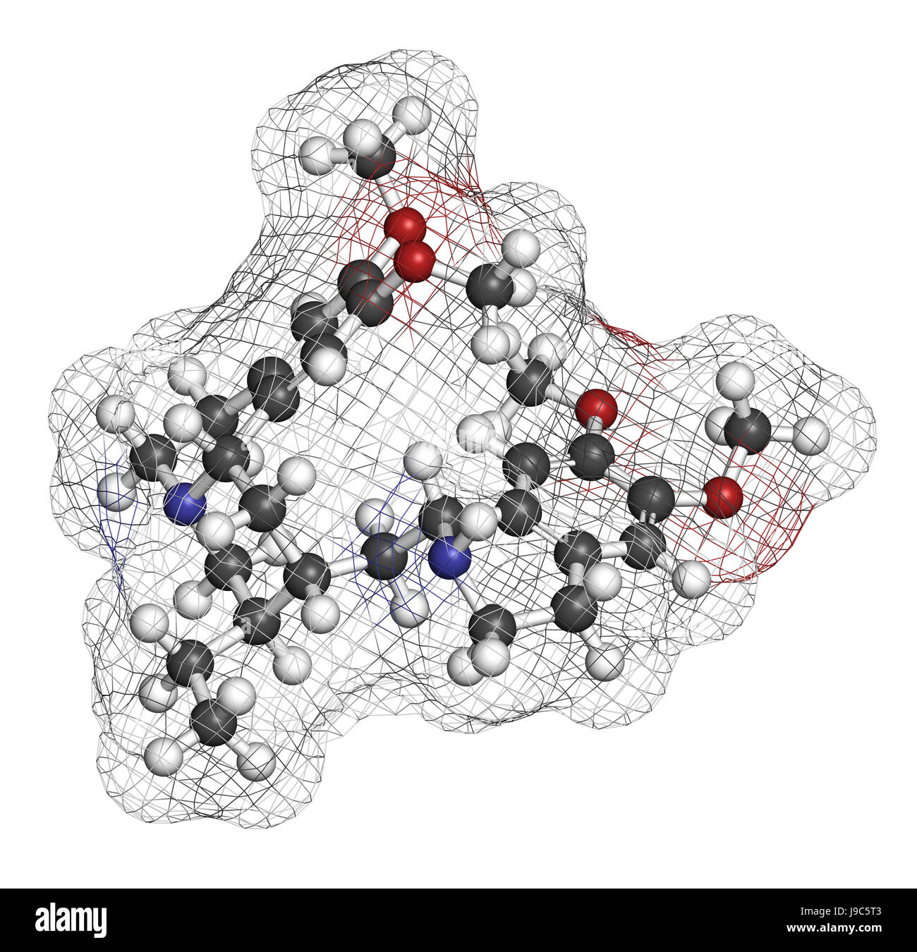 Emetine molecule. Has emetic (induces vomiting) and anti-protozoal ...