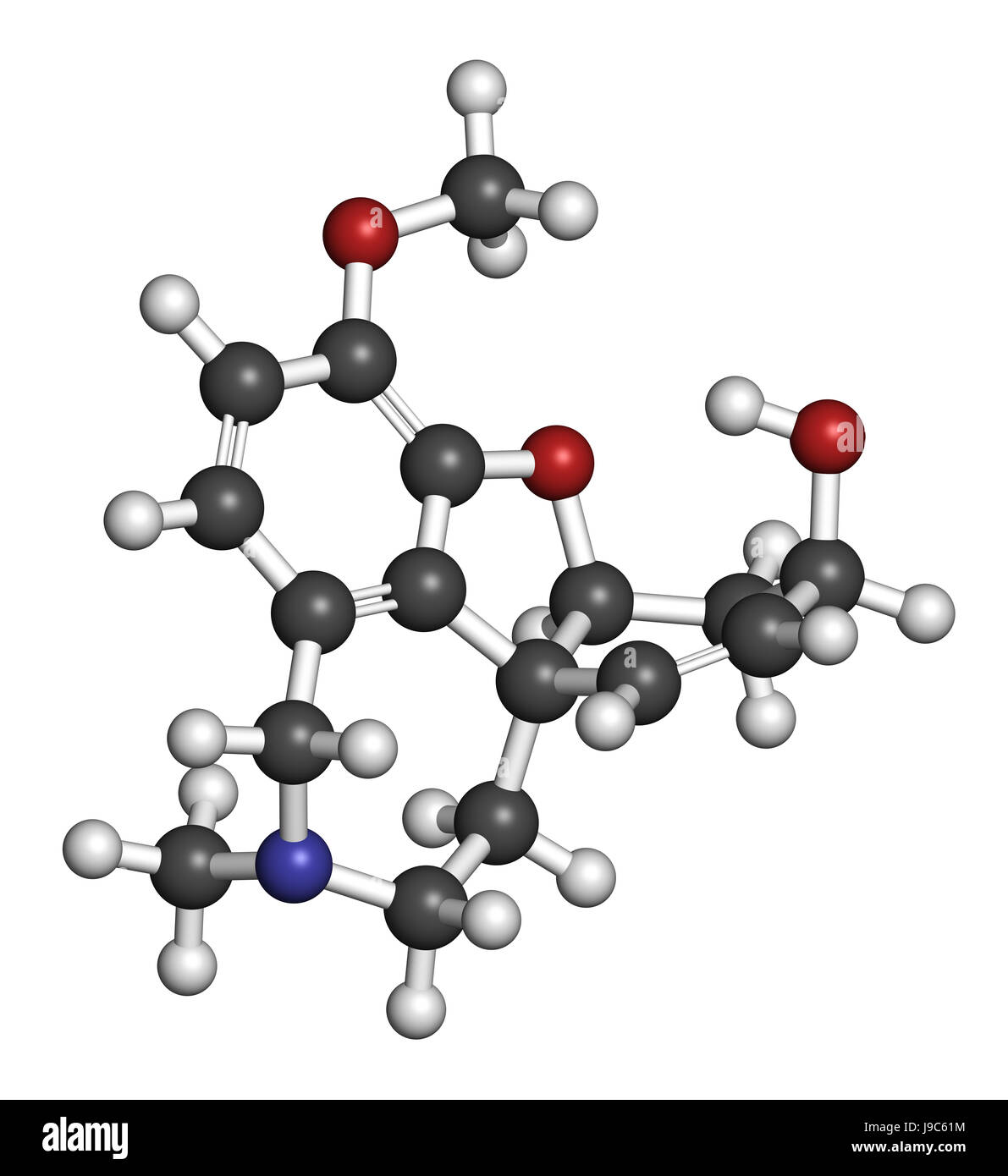 Galantamine alkaloid molecule. Found in Caucasian snowdrop, used in ...