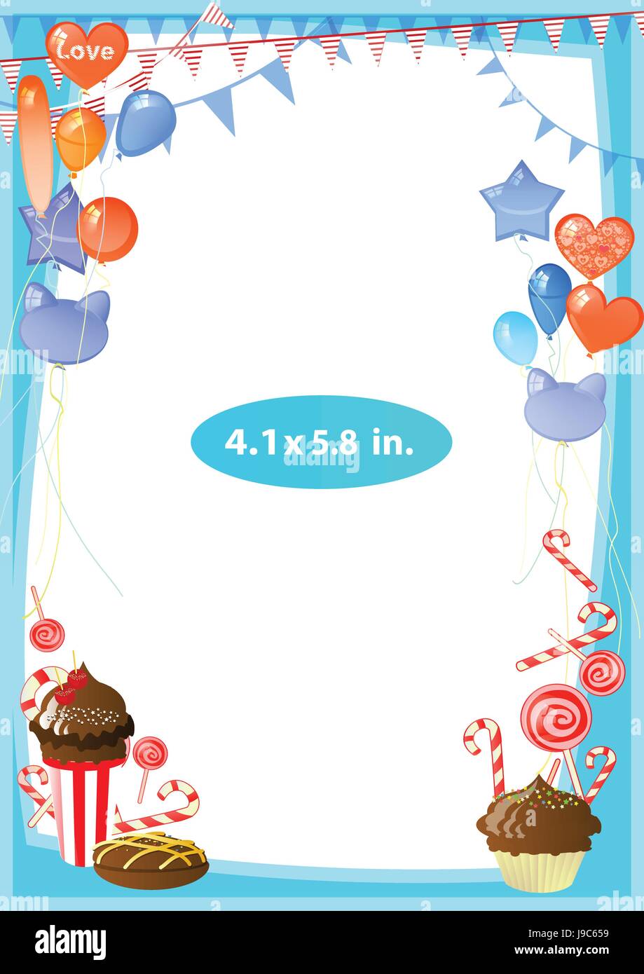 Photo frame. Standard photo size in inches. Vector illustration for ...