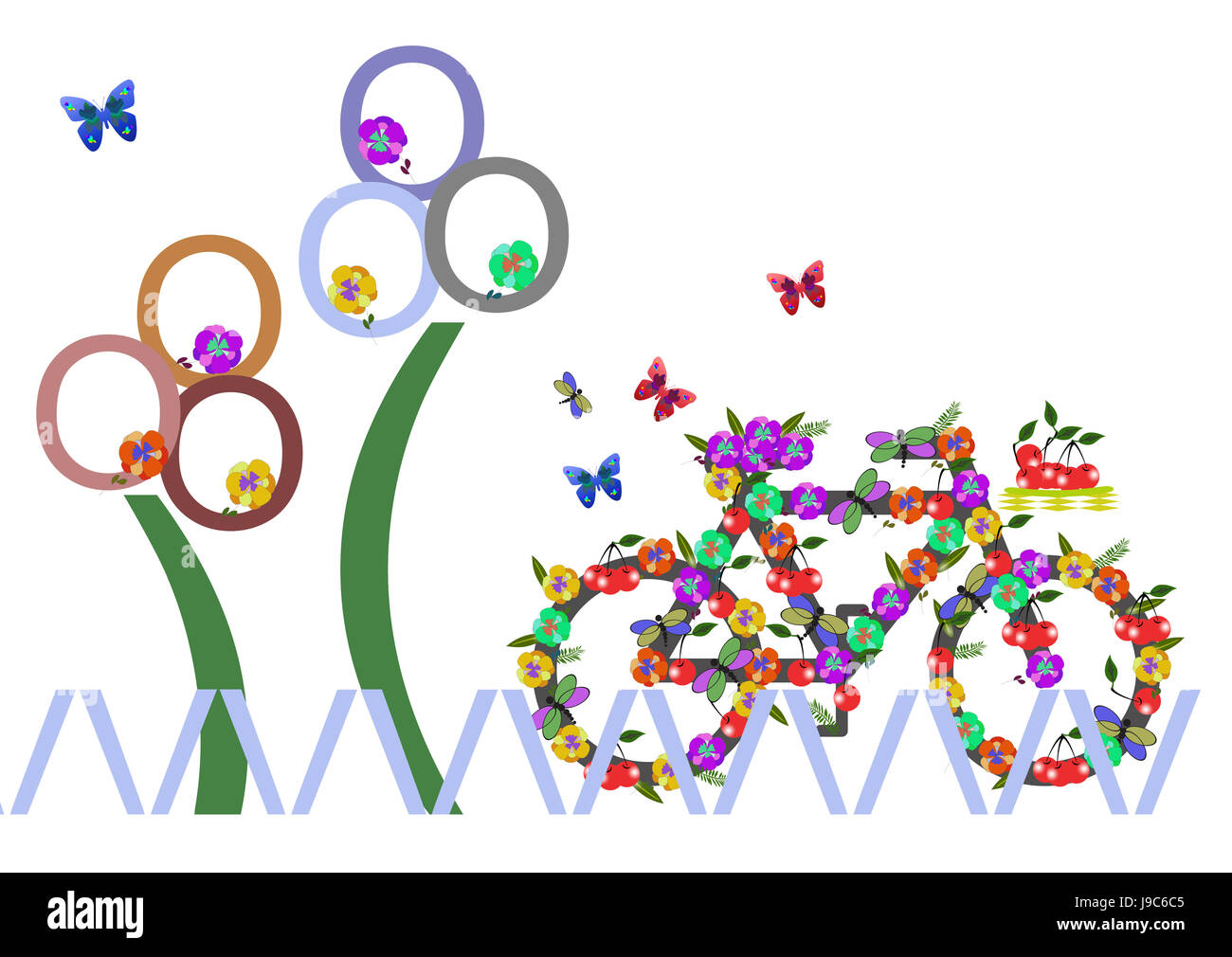 flight, flower, plant, butterfly, flowers, spring, bouncing, bounces ...