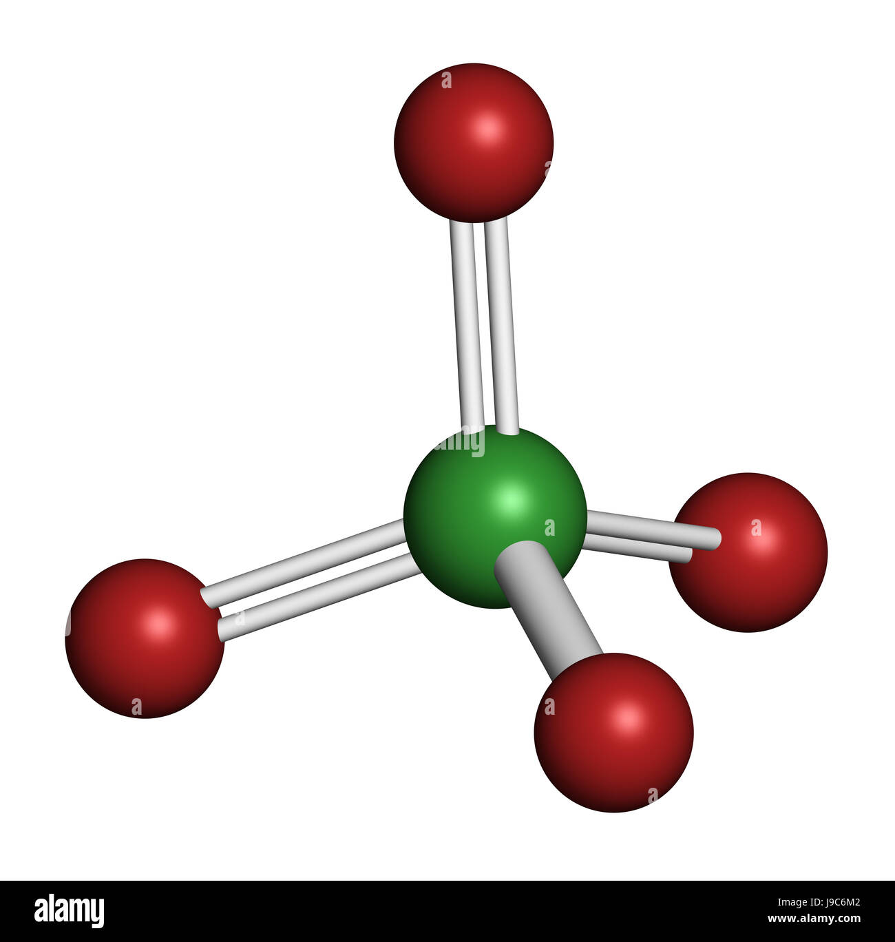 Perchlorate anion, chemical structure. Salts are used in rocket ...