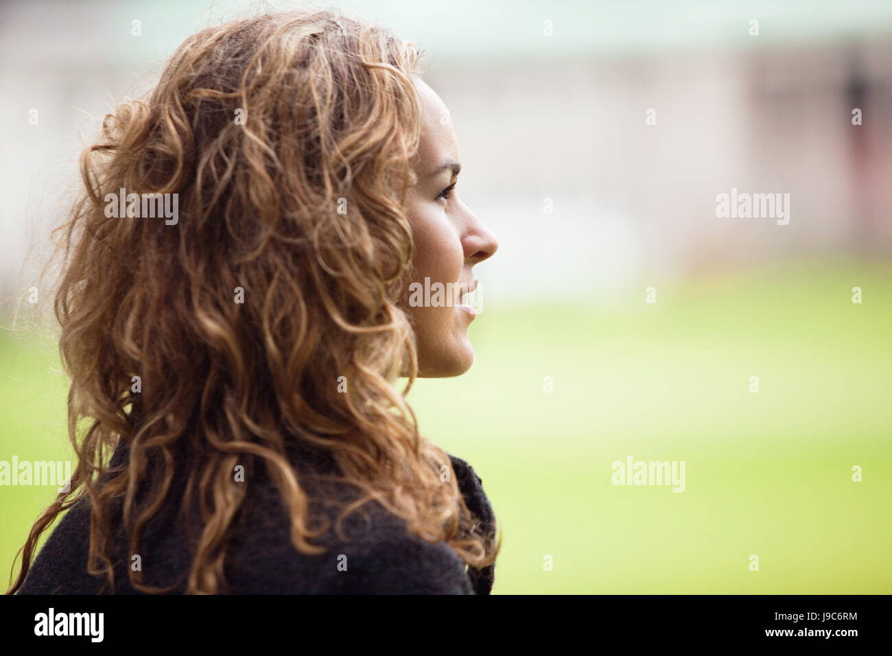 woman, profile, wait, waiting, humans, human beings, people, folk ...