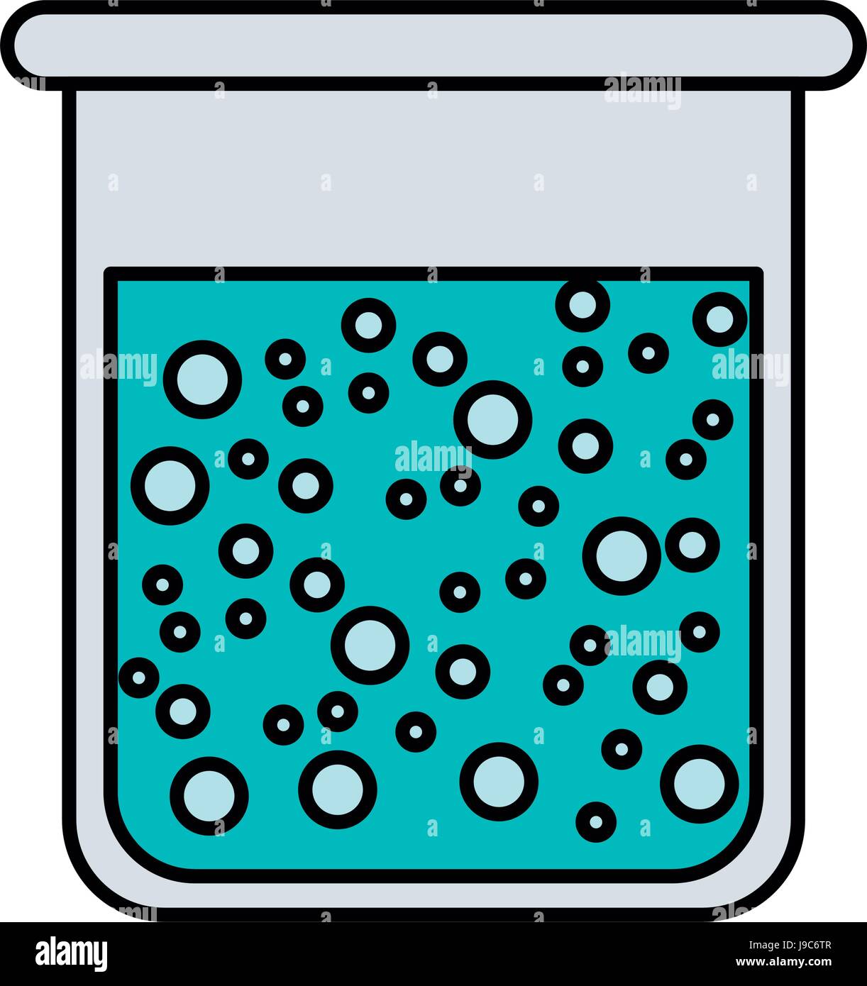 colorful silhouette image glass bottle for laboratory with liquid ...