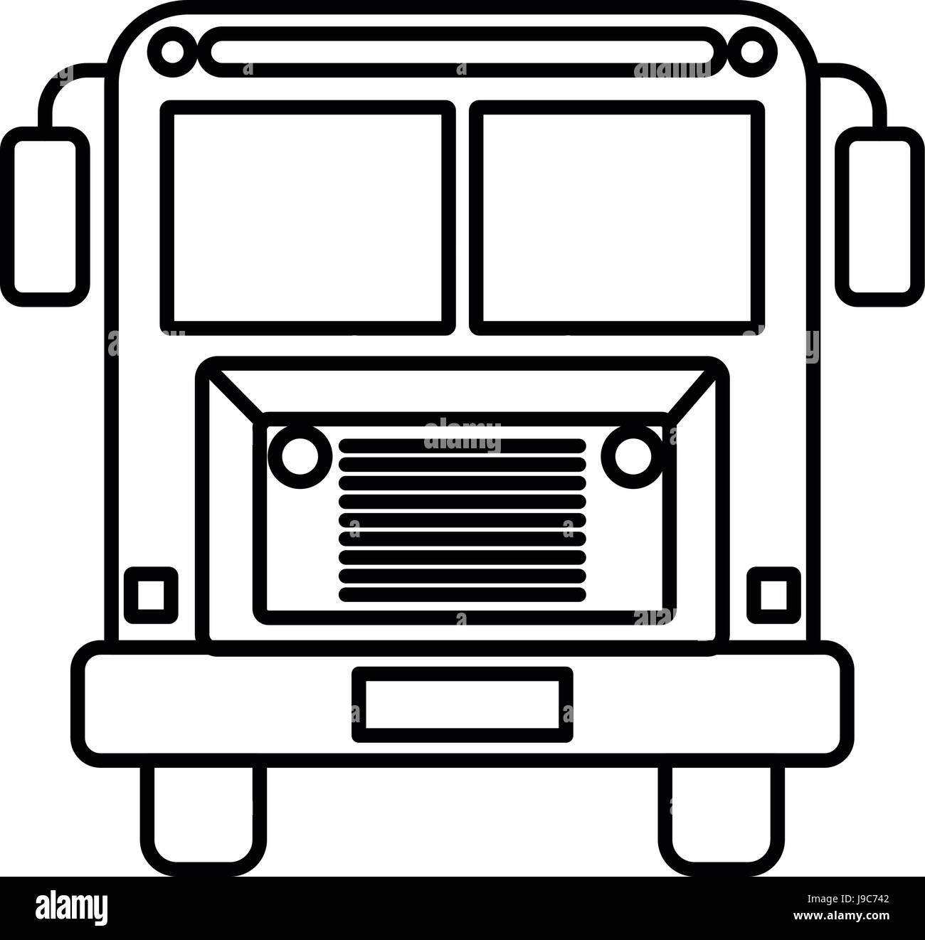 Front Of School Bus Drawing