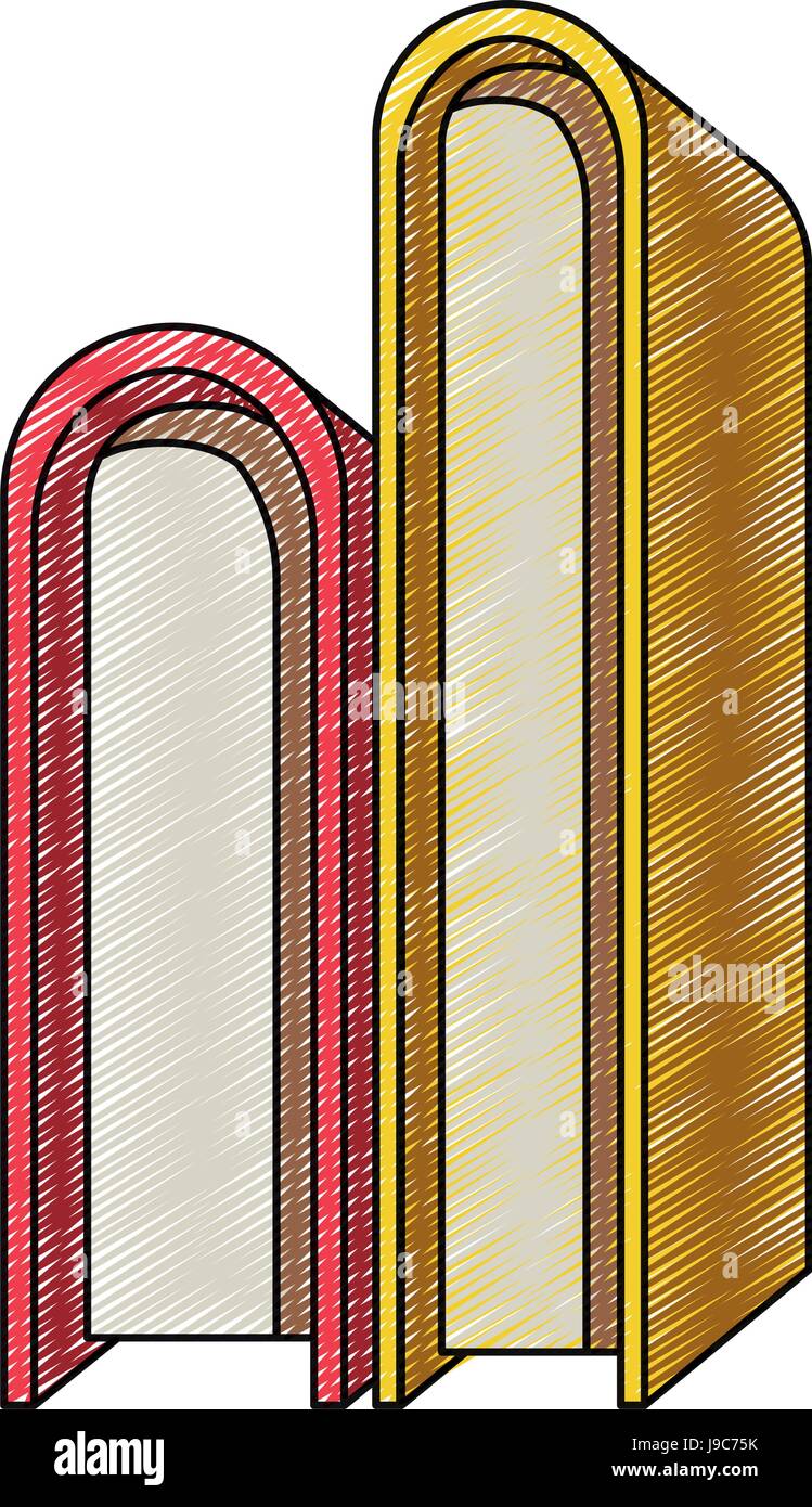 color crayon stripe of stack pair of books Stock Vector Image & Art - Alamy