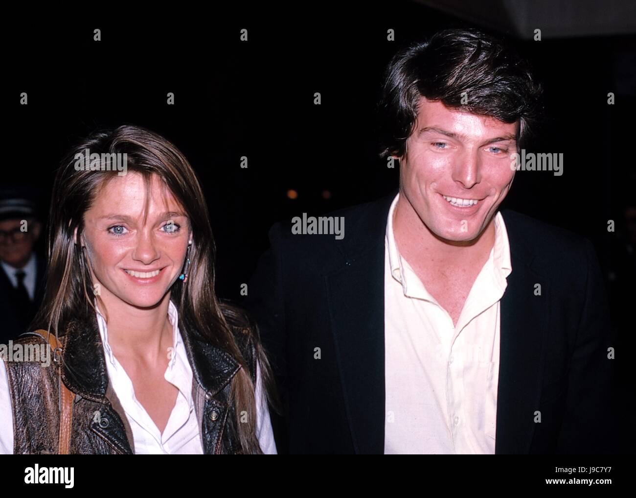Christopher Reeve with Gae Exton Attending the performance of a ...