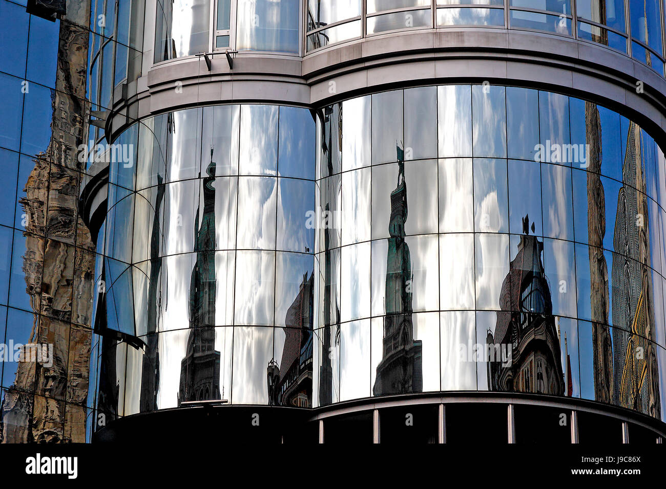 mirroring, facade, style of construction, architecture, architectural ...