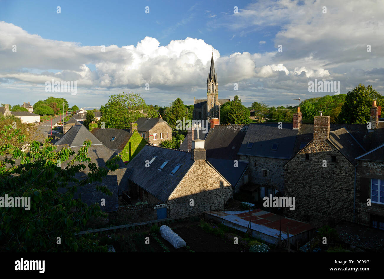 A village in the north west of France (Le Pas, Mayenne, Loire country ...