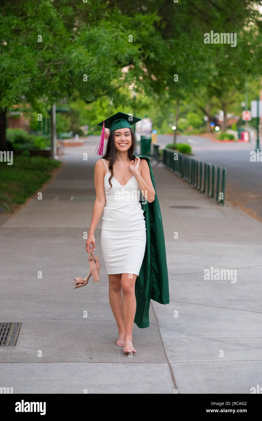 College Graduation Photo on University Campus Stock Photo - Alamy