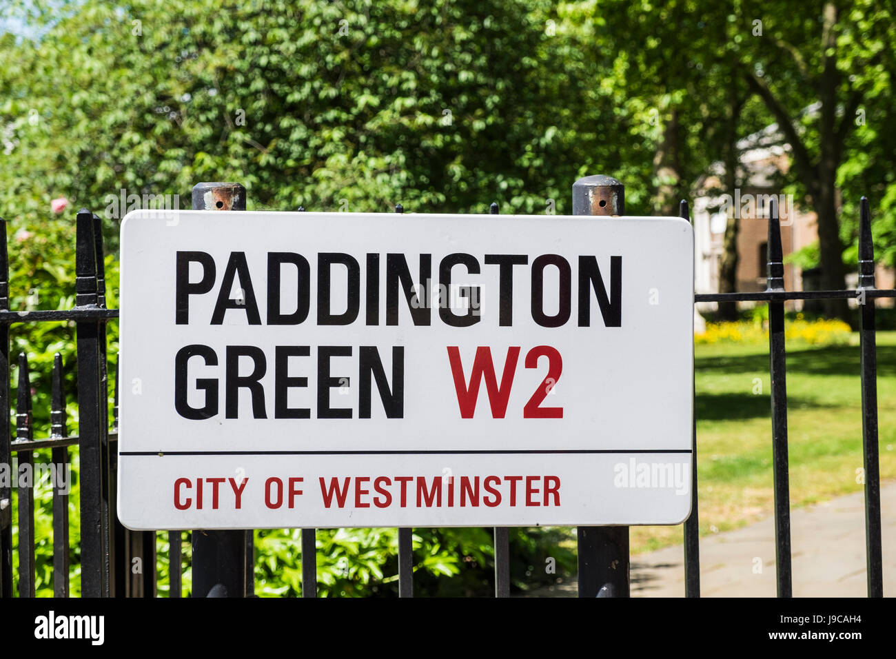 Paddington Green street sign, London, England, U.K Stock Photo - Alamy