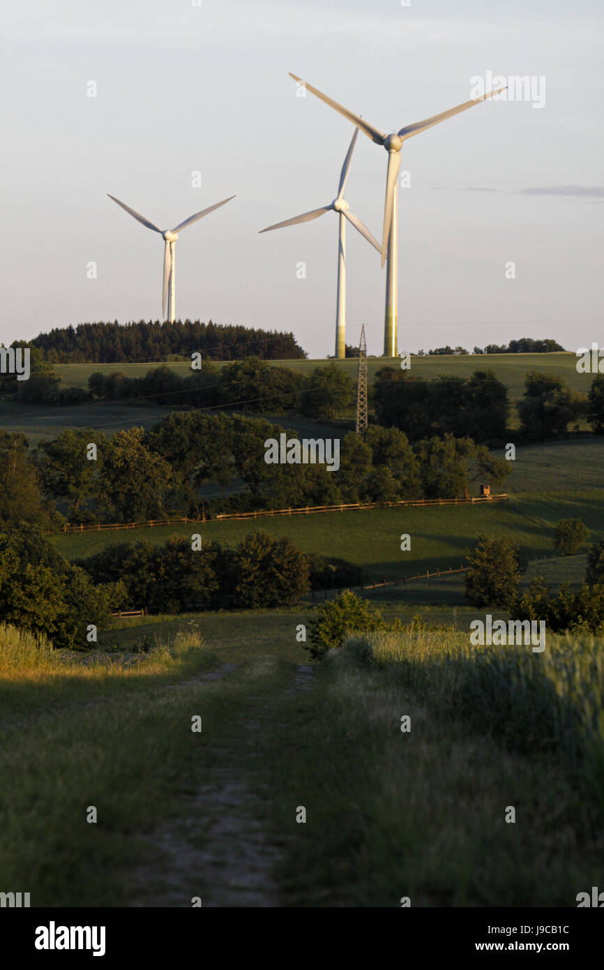 wind energy, wind engine, mountainous country, wind farm, pinwheels ...