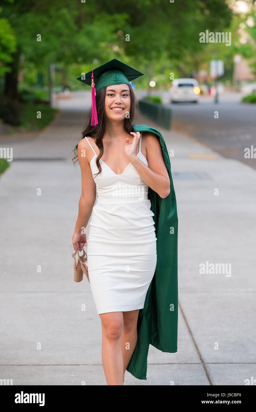 College Graduation Photo on University Campus Stock Photo - Alamy