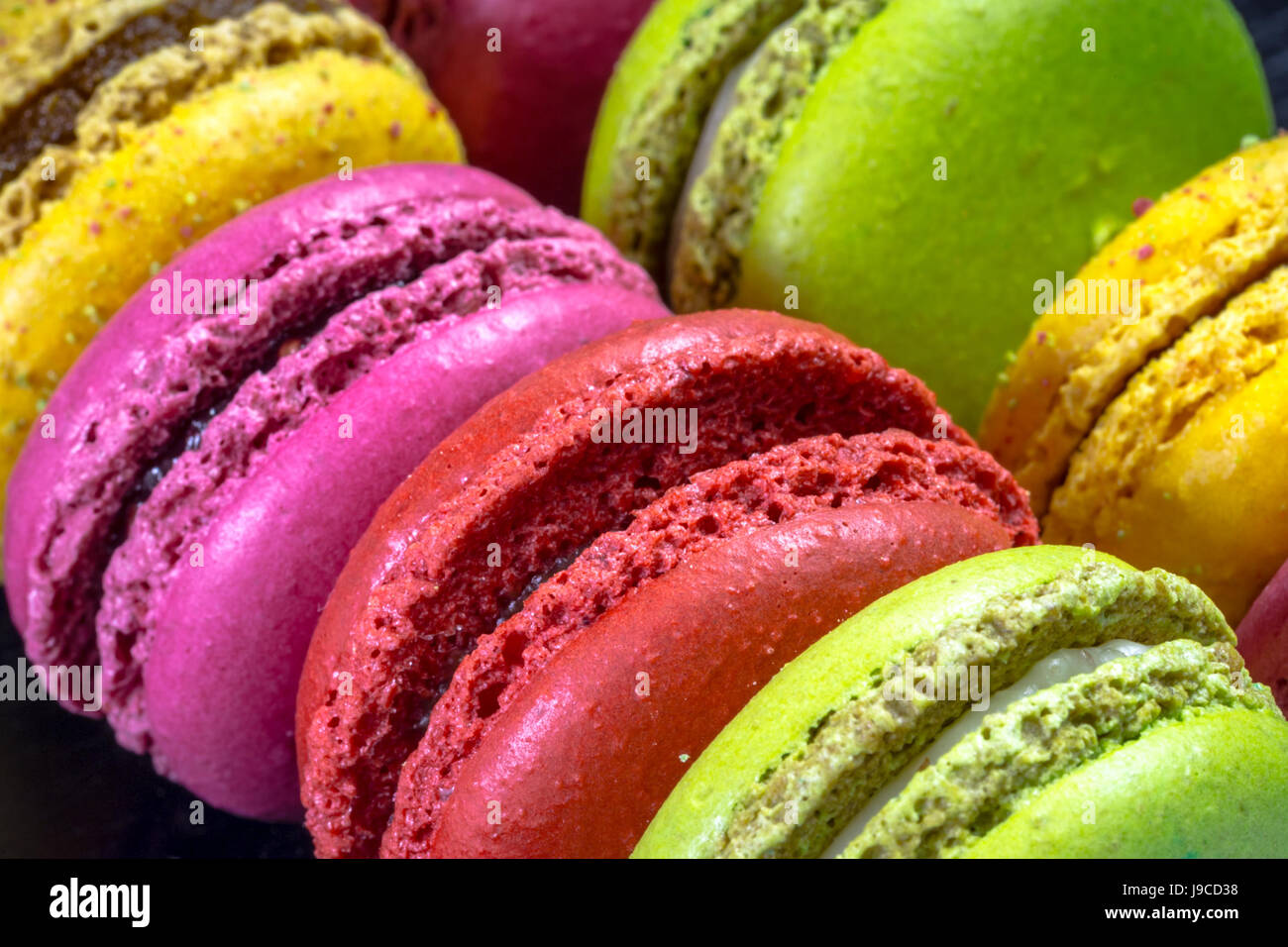 Close up of Colorful macaroons Stock Photo - Alamy
